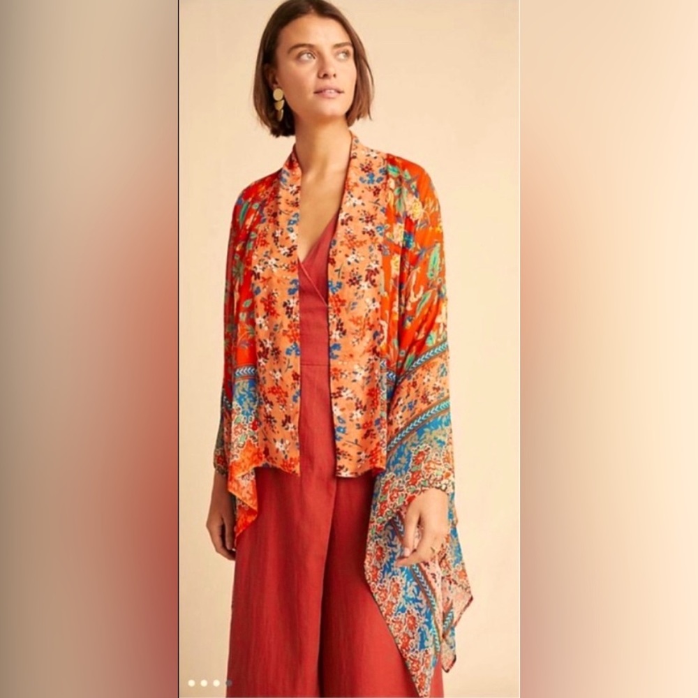Anthropologie Akemi + Kin Haley Floral Kimono Euc One… - Gem